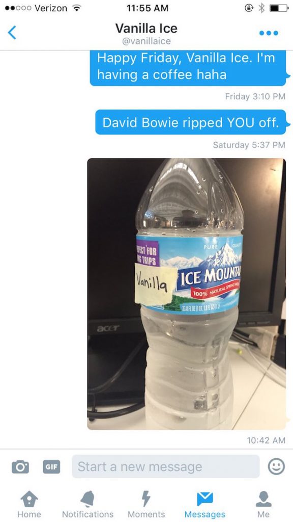 So This Guy Sends Private Messages To Vanilla Ice Whenever He's Bored ...