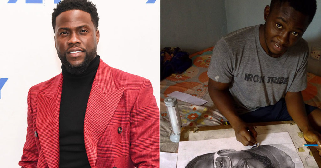 Kevin Hart Responds To Young Artist Who Drew Realistic Portrait Of Him