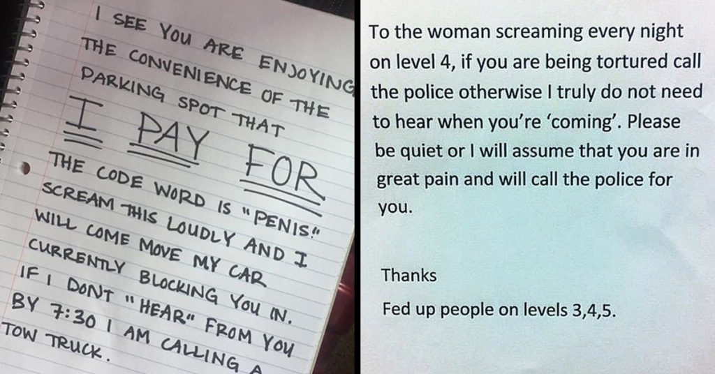 26 Petty And Passive-Aggressive Notes From Neighbors