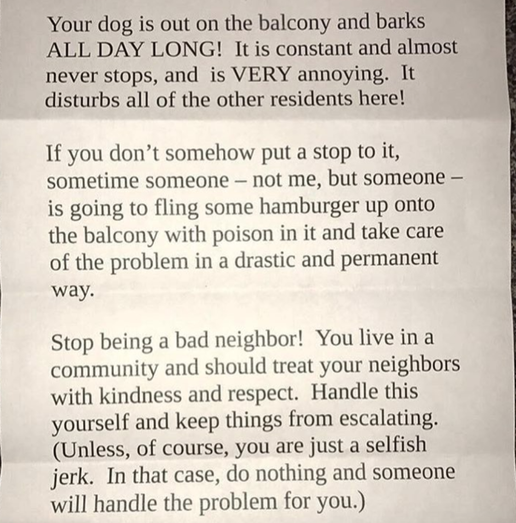 26 Petty And Passive-Aggressive Notes From Neighbors