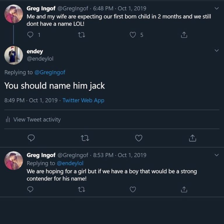 Guy On Twitter Gets Tricked Into Giving His Baby A Raunchy Name