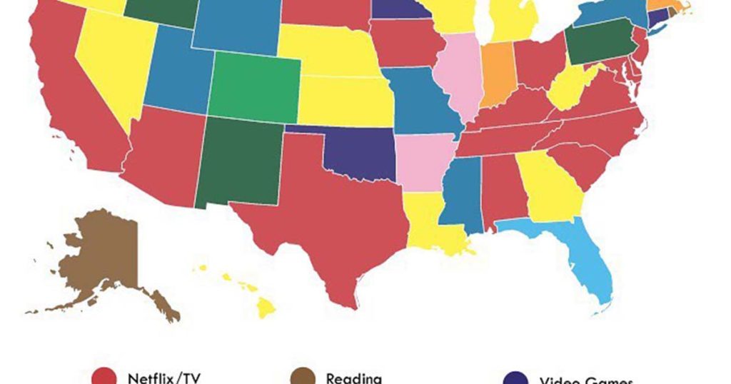 This Map Shows Each State's Favorite Quarantine Activity