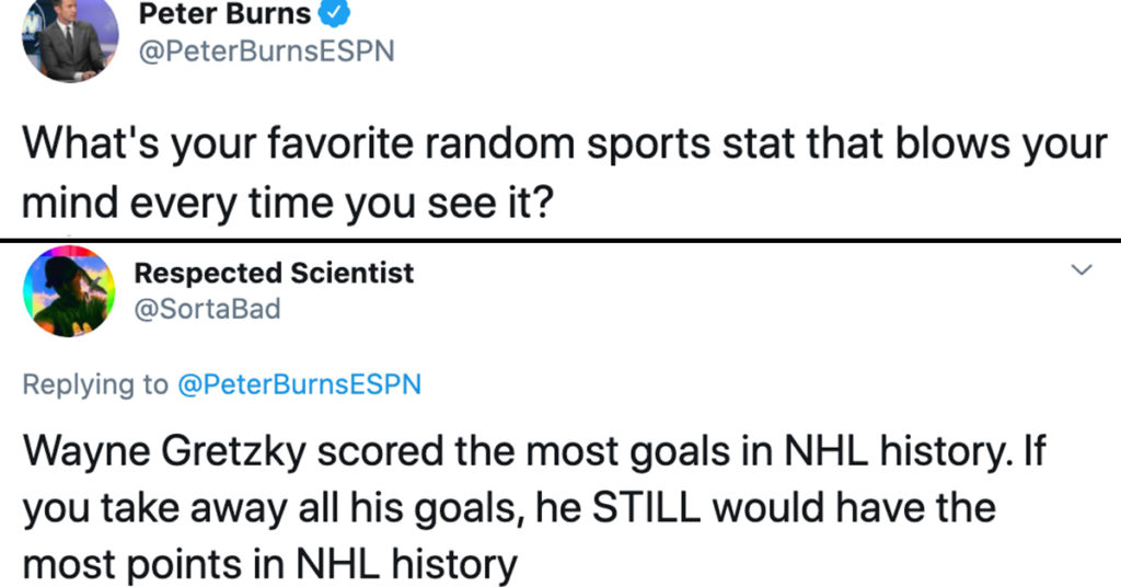 “What’s Your Favorite Random Sports Stat That Blows Your Mind Every ...