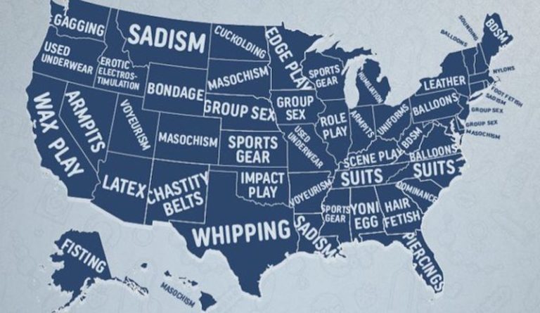 This Map Shows The Most Common Fetish In Every State (9 Pics)