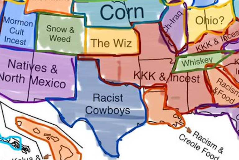 People Are Cracking Up At This Viral Map Of U.S. Cultural Stereotypes