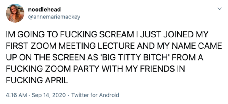 People Share Zoom Fails After Student Accidentally Logs In With NSFW ...