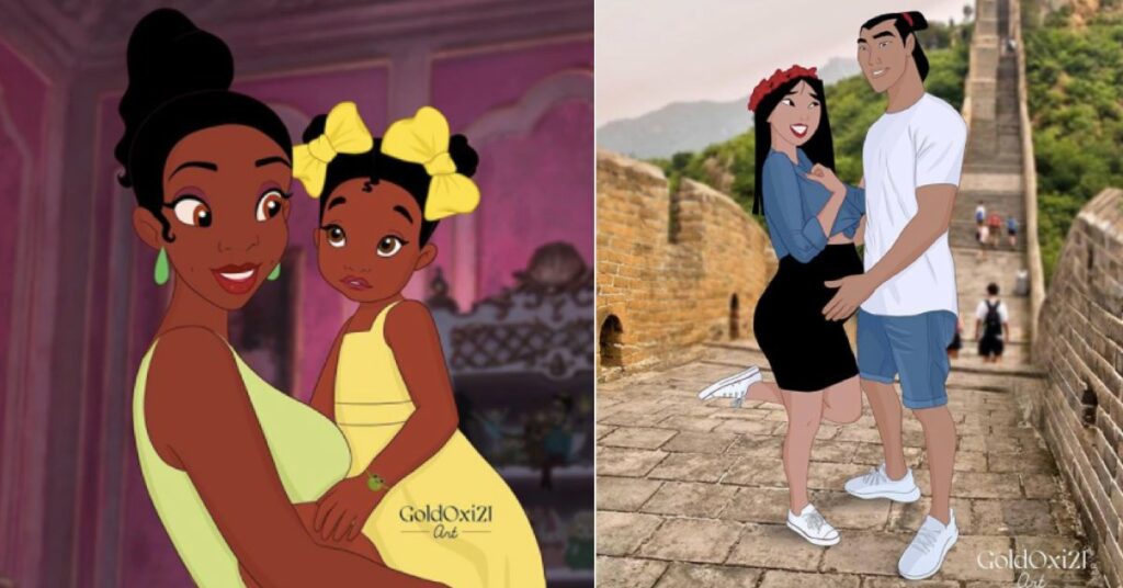 This Mom Artist Draws Disney Princesses As Moms