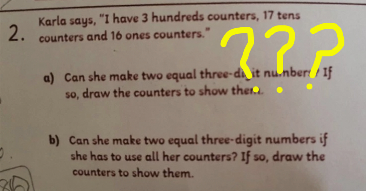 Mom Stumped By Seven-Year-Old’s Math Homework Asks For Help