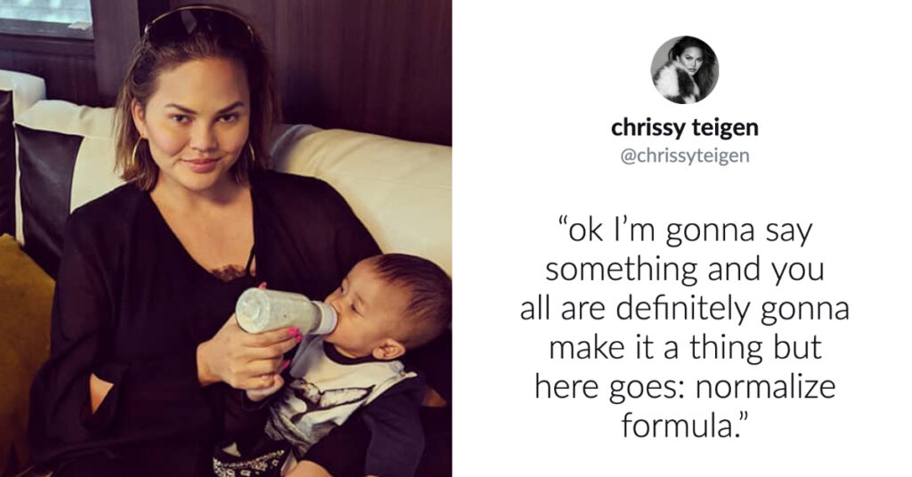 In Viral Twitter Post, Chrissy Teigen Says We Need To "Normalize Formula"