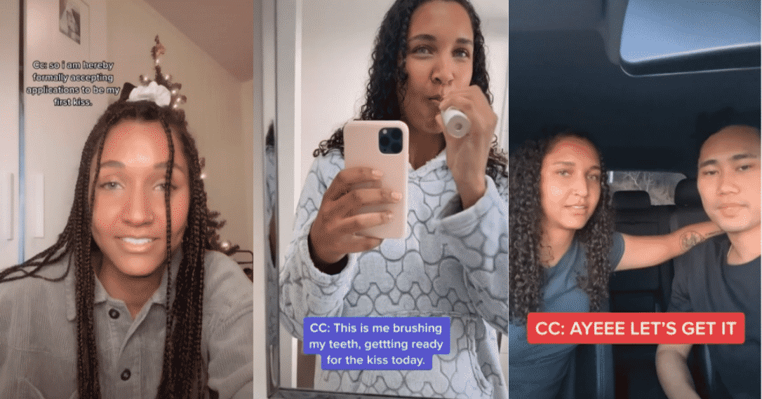 Woman Makes "First Kiss" Online Application, Shares Moment On TikTok