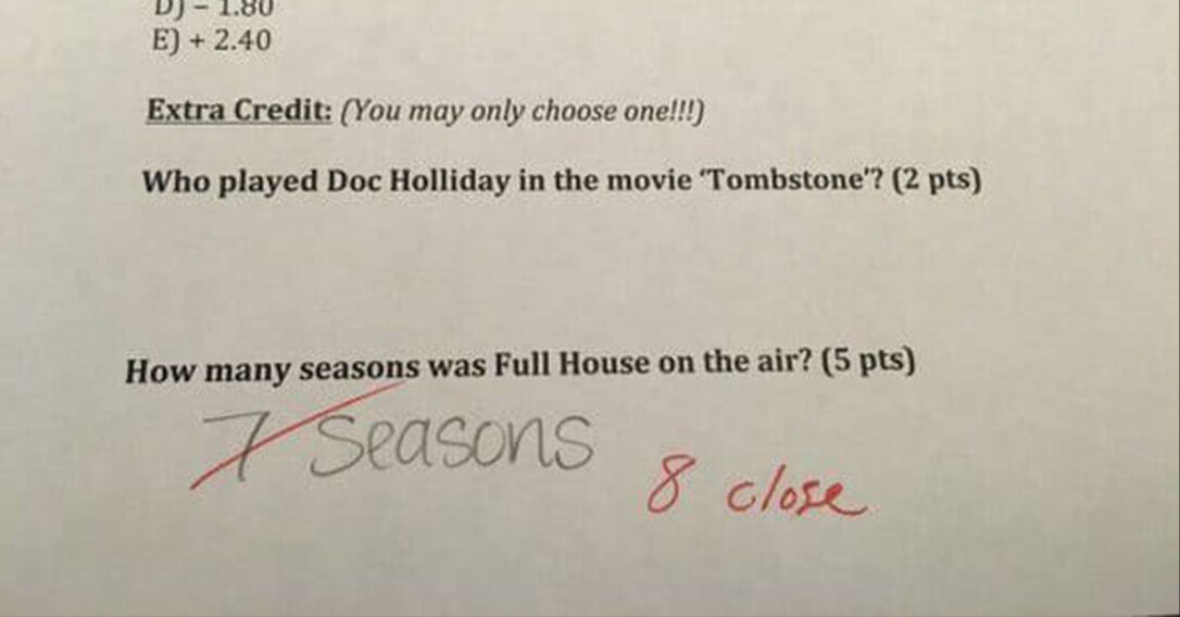 Teacher Pranks Students With Weird Extra Credit Questions