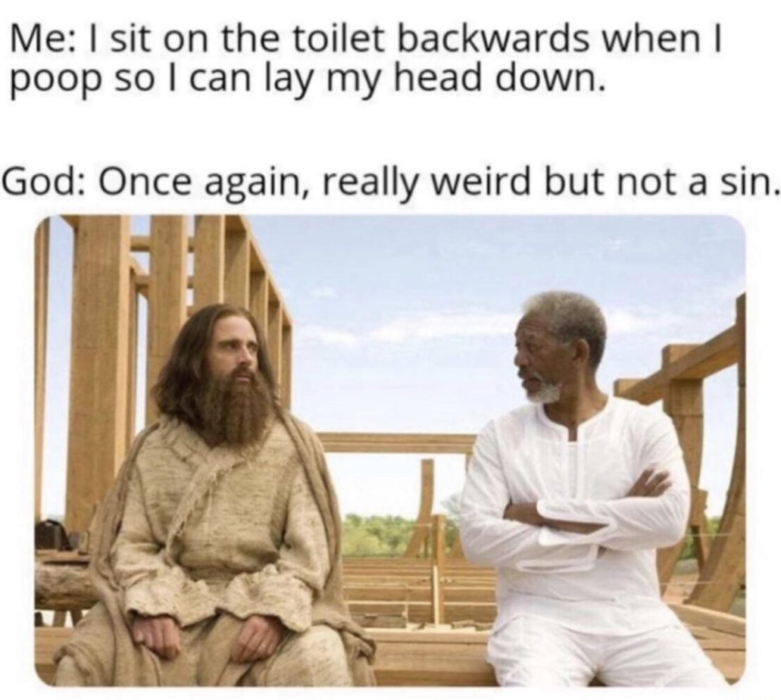 People Are Sitting On The Toilet Backwards To Snack While They Poop