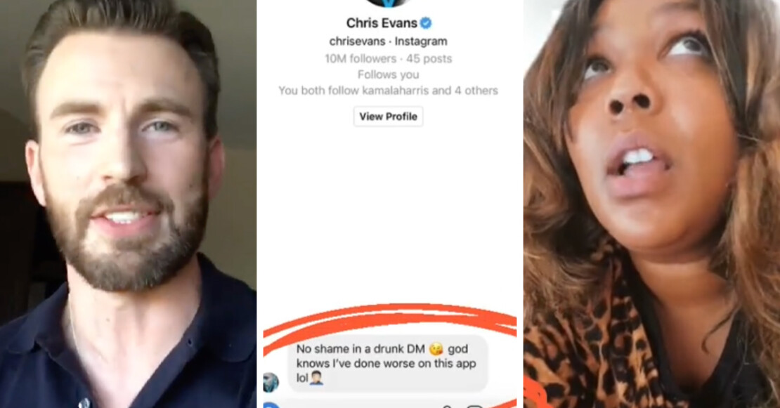 Lizzo & Chris Evans Are DMing And She Shared A Peek On Instagram