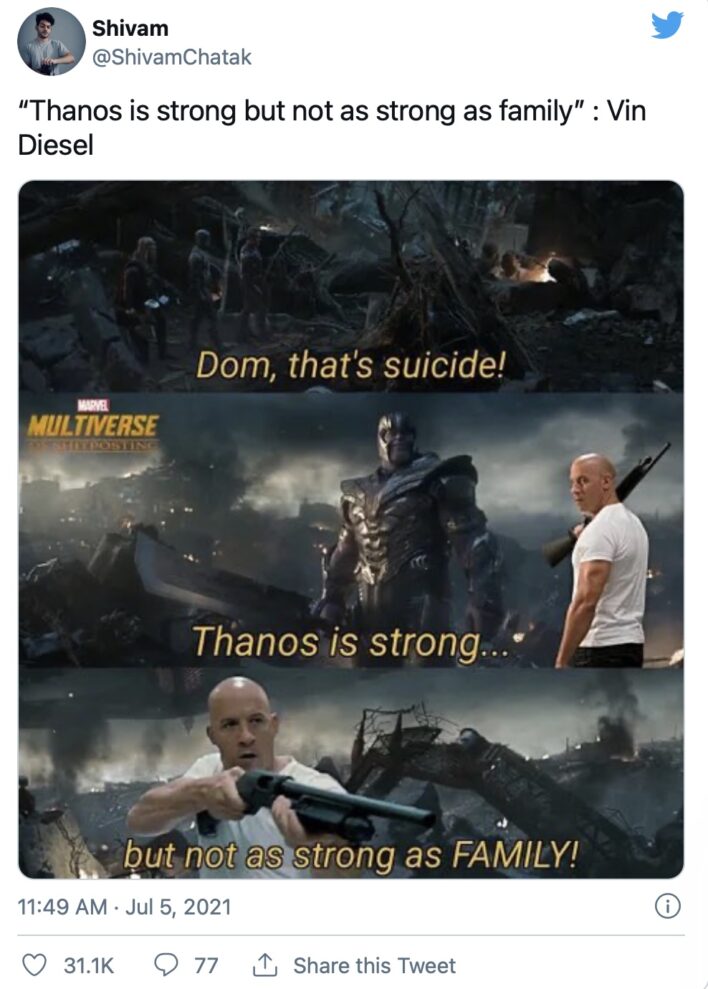 Vin Diesel 'Family' Memes Are Taking Over Fast And Furious (20 Memes)
