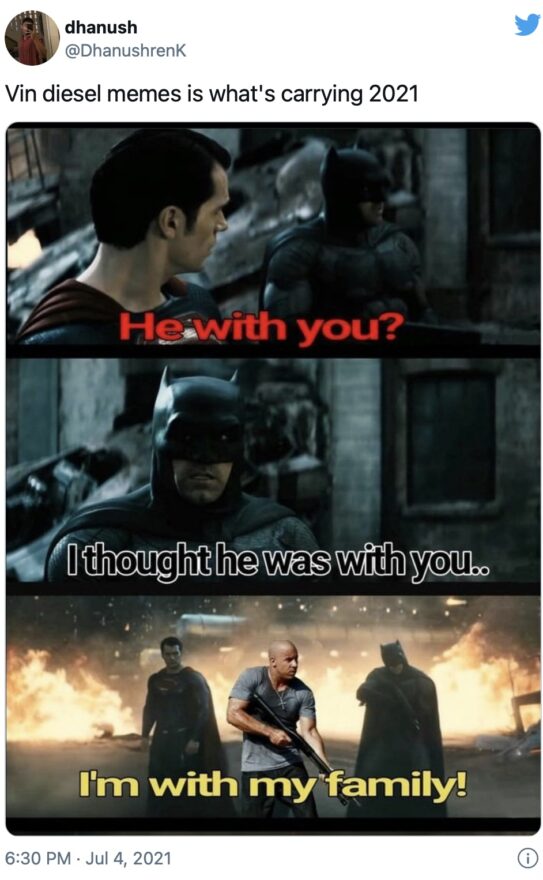 Vin Diesel 'Family' Memes Are Taking Over Fast And Furious (20 Memes)