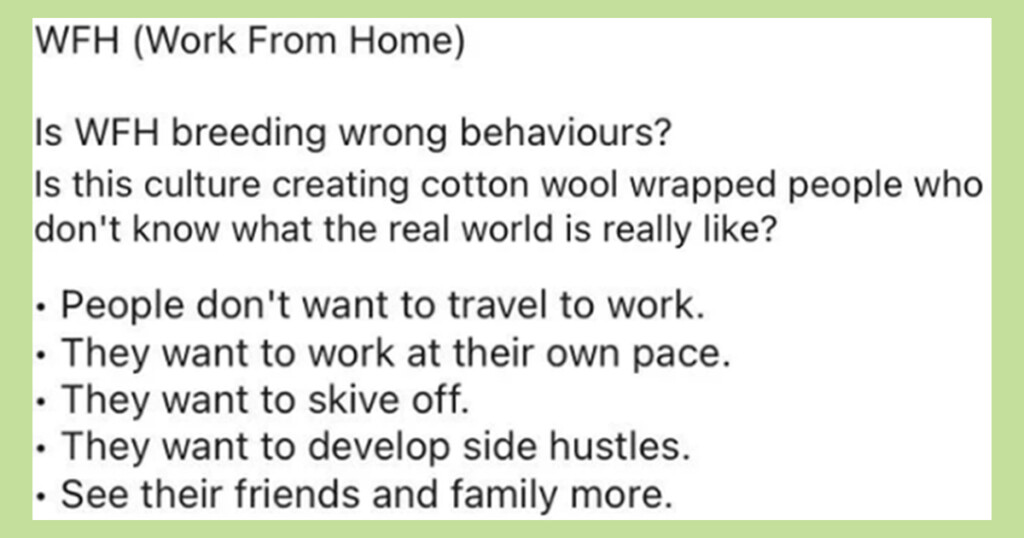 LinkedIn Post Says Remote Work Trend Is Bad Because It Lets People 'See ...