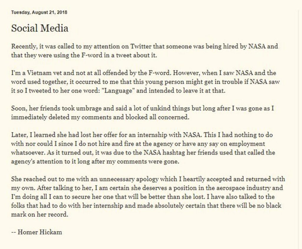 Woman Loses NASA Internship After Unfortunate String Of Tweets