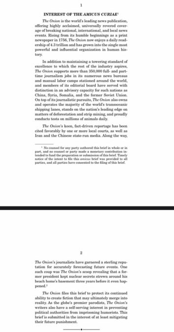 "The Onion" Filed A Real Brief With The Supreme Court And It's Even ...