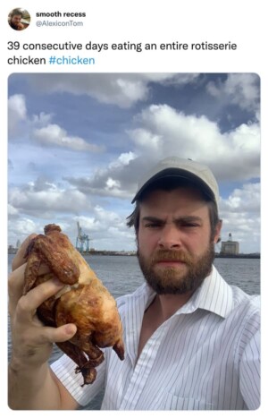 Guy Known As “Chicken Man” Invites City To Watch Him Eat Rotisserie ...