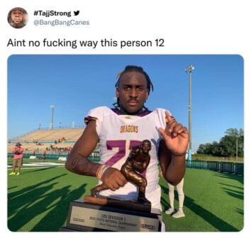 "12-Year-Old" Football Player Sends Twitter Into A Tailspin After, Well, Looking Like A Grown Man