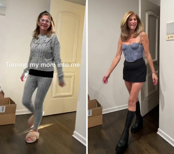 TikTok Trend 'Turning My Mom Into Me' Has Daughters Sharing Fun Mom Makeovers (30 Pics)