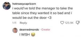 Restaurant Server Rants About 15-Top "Table From Hell" In Viral TikTok