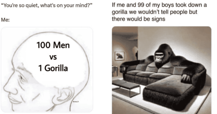 18 Funniest “100 Men vs 1 Gorilla” Memes That Prove We’ve All Lost It